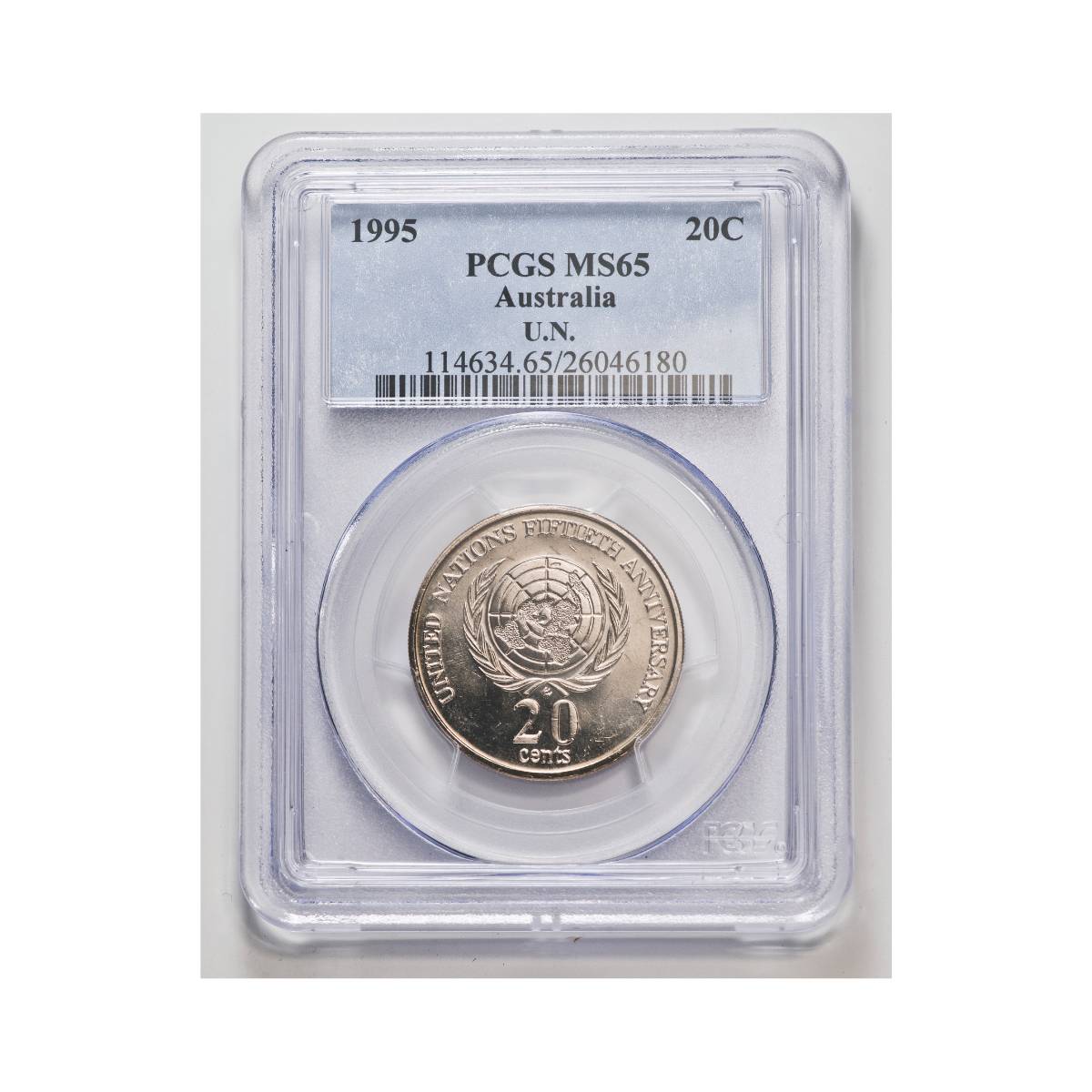 Australia United Nations 50th Anniversary 1995 20c Cupro-Nickel Coin P – Downies Collectables