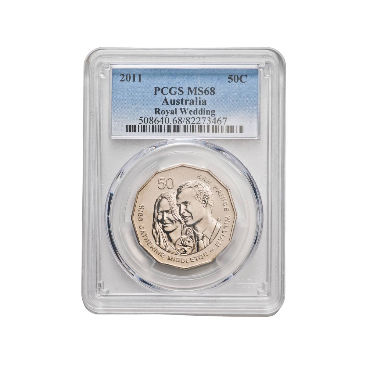 Australia Royal Wedding 2011 50c Cupro-Nickel Coin MS68 (Gem Uncircula – Downies Collectables