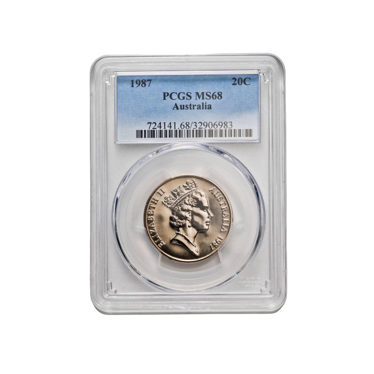 Australia 1987 20c Platypus Cupro-Nickel Coin PCGS MS68 (Gem Uncircula – Downies Collectables