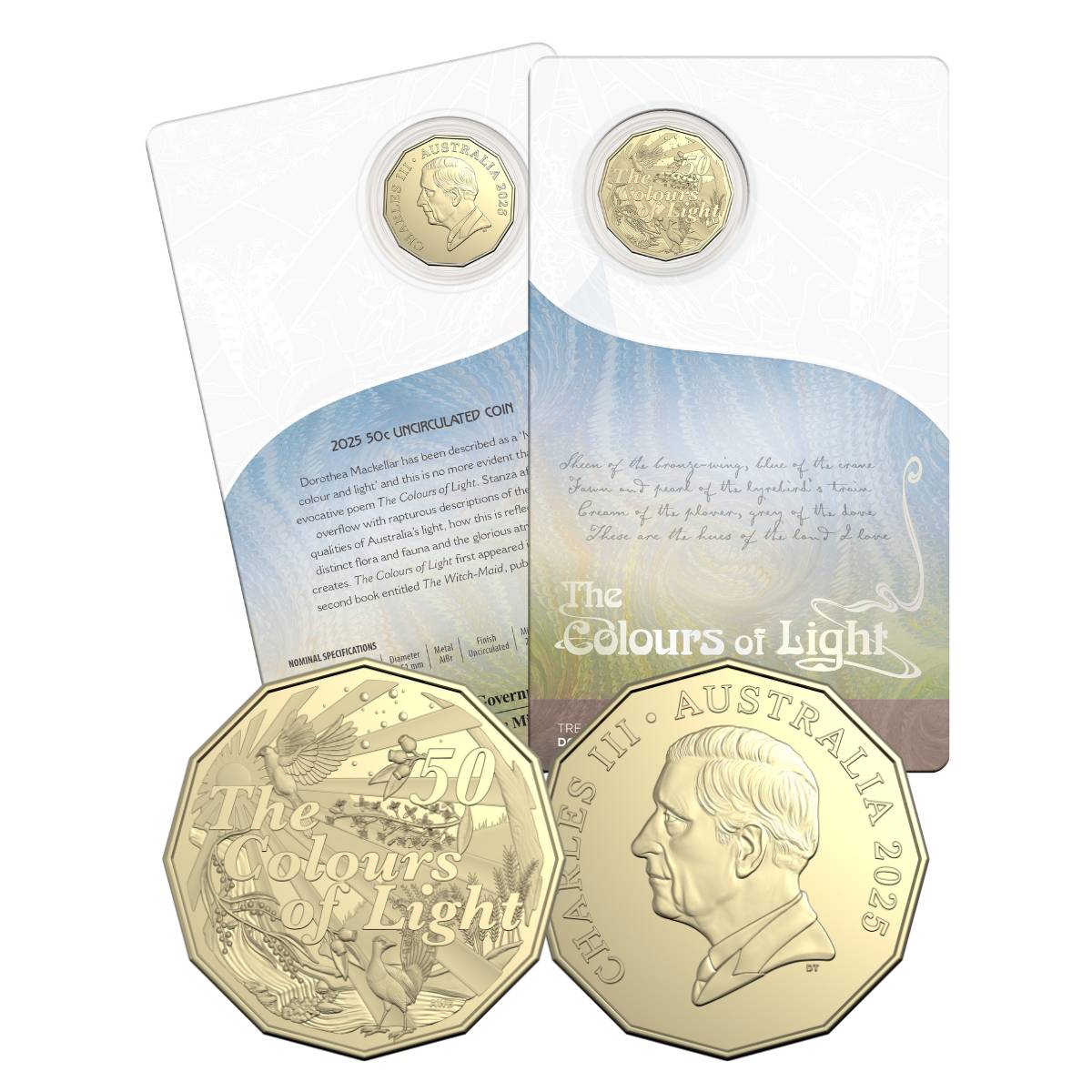 Australia Dorothea Mackellar - The Colours of Light 2025 50c Uncircula ...