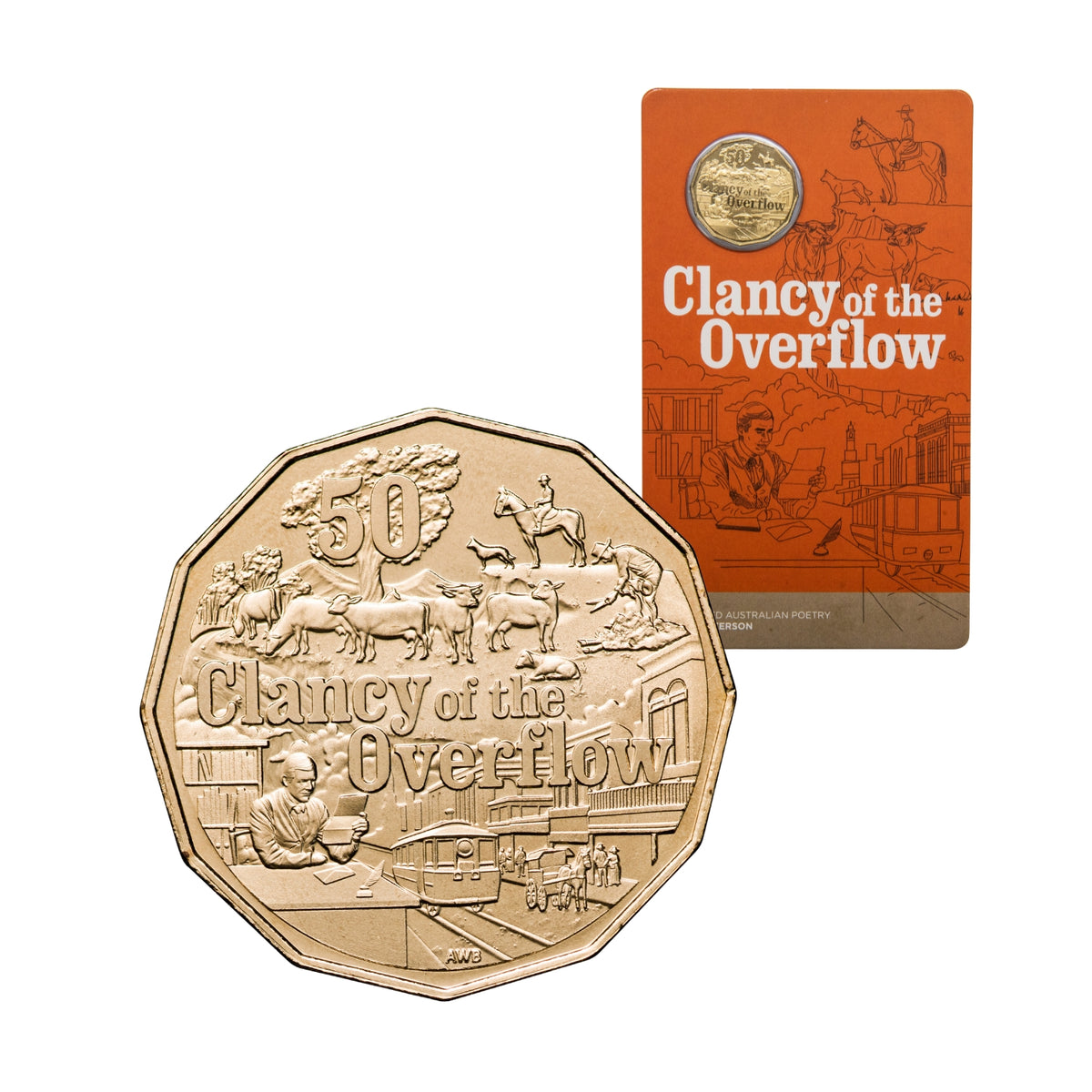 Australia Banjo Paterson 2020 50c Clancy of the Overflow Aluminium-Bro ...