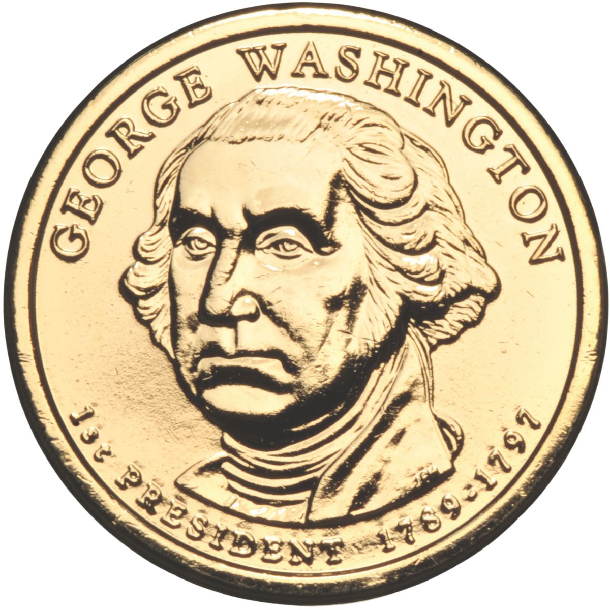 US Presidents 2007 $1 George Washington Gold-plated Coin – Downies ...