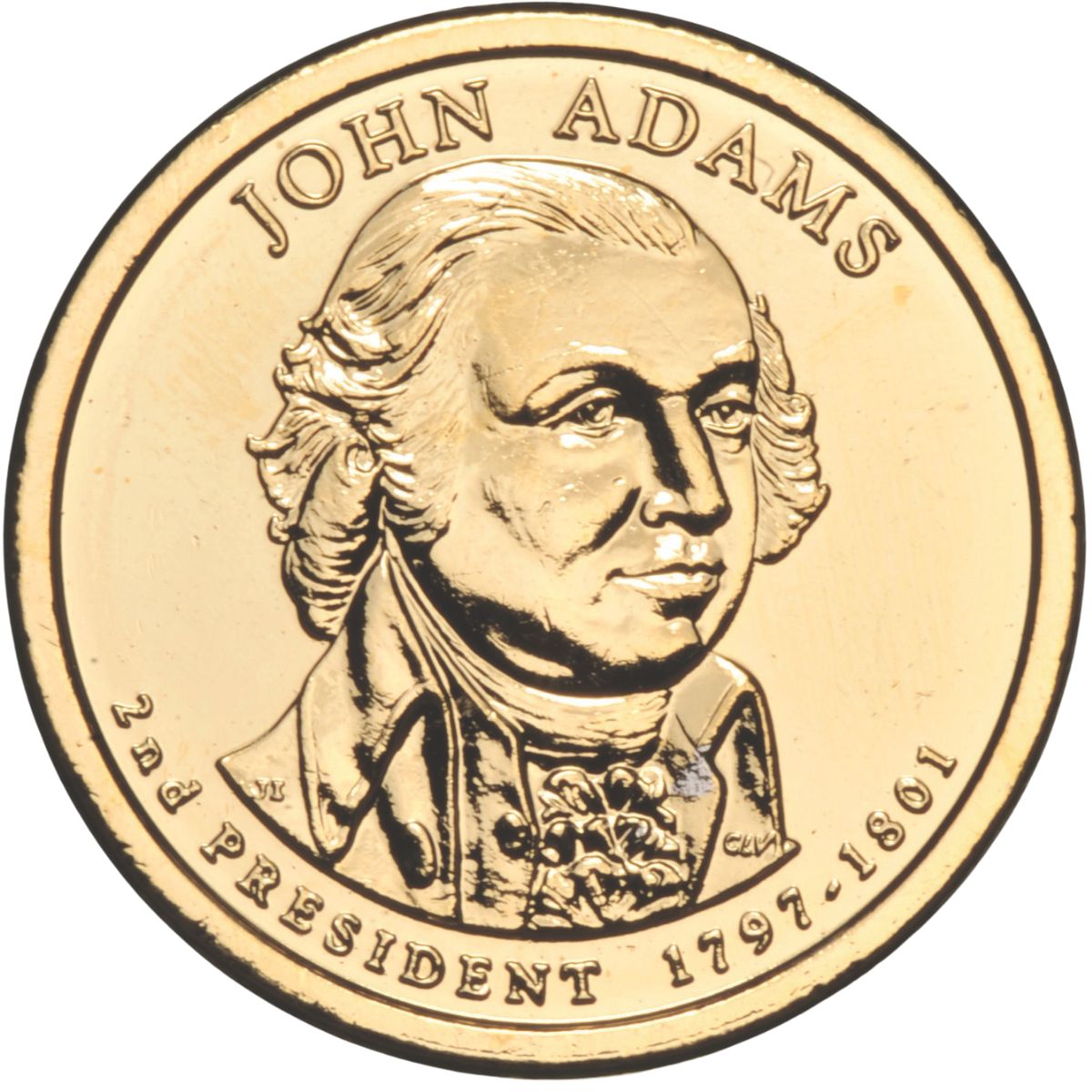 US Presidents 2007 $1 John Adams Gold-plated Coin – Downies Collectables