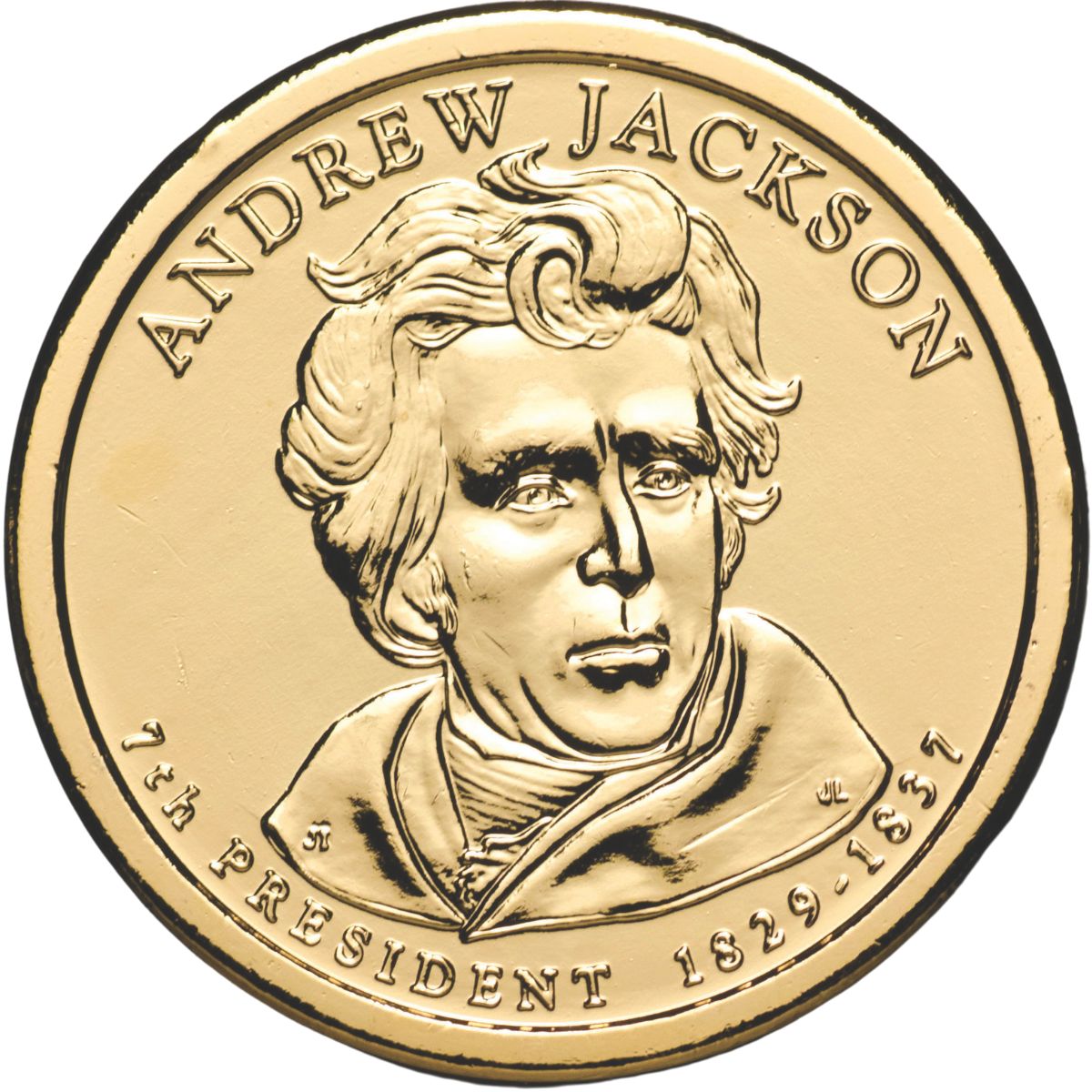 US Presidents 2008 $1 Andrew Jackson Gold-plated Coin – Downies ...