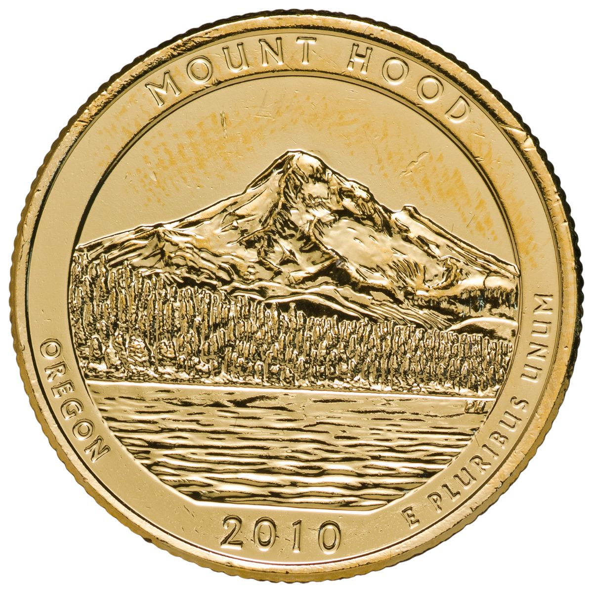 US National Parks 2010 Mount Hood Gold-plated Coin – Downies Collectables