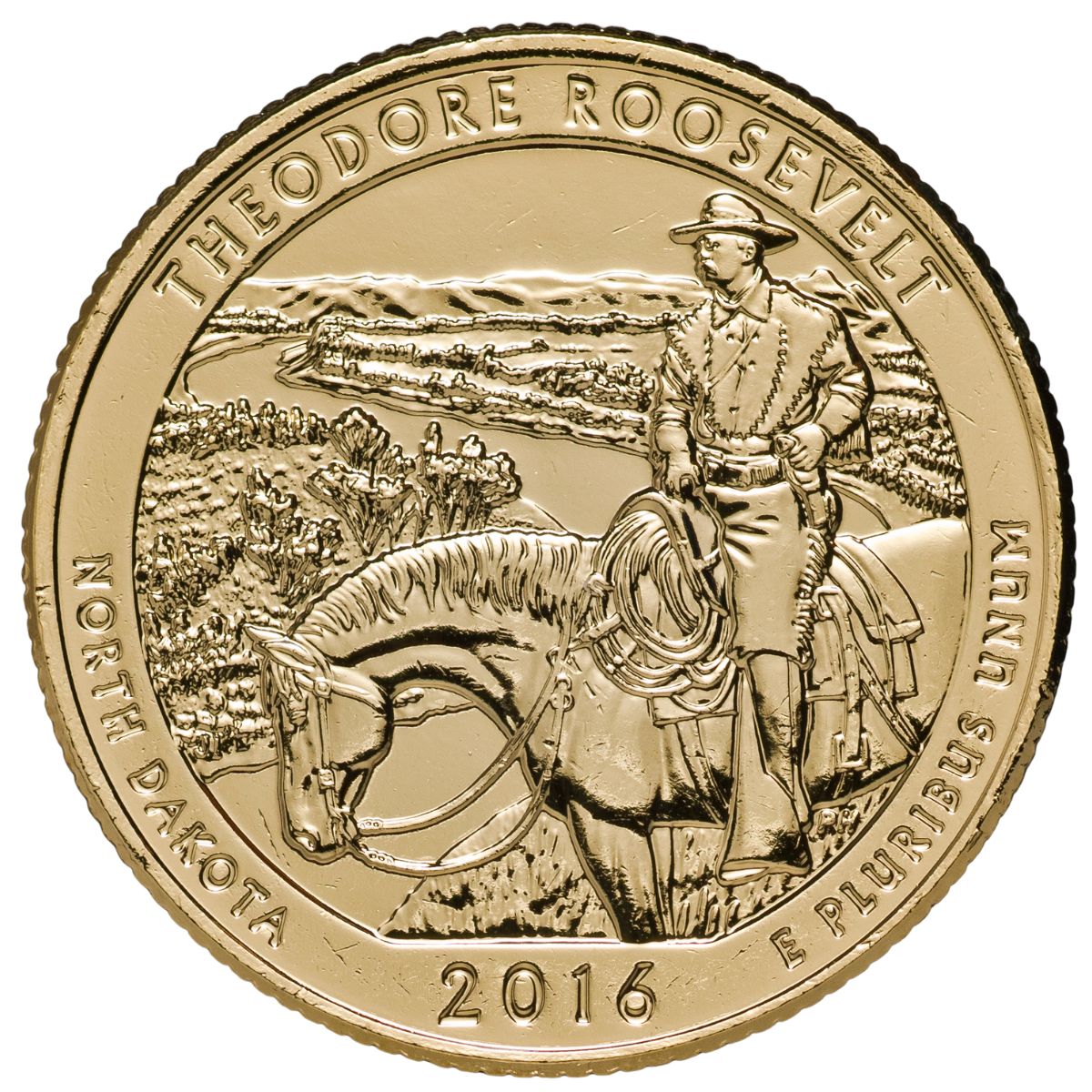 US National Parks 2016 Theodore Roosevelt Gold-plated Coin – Downies ...