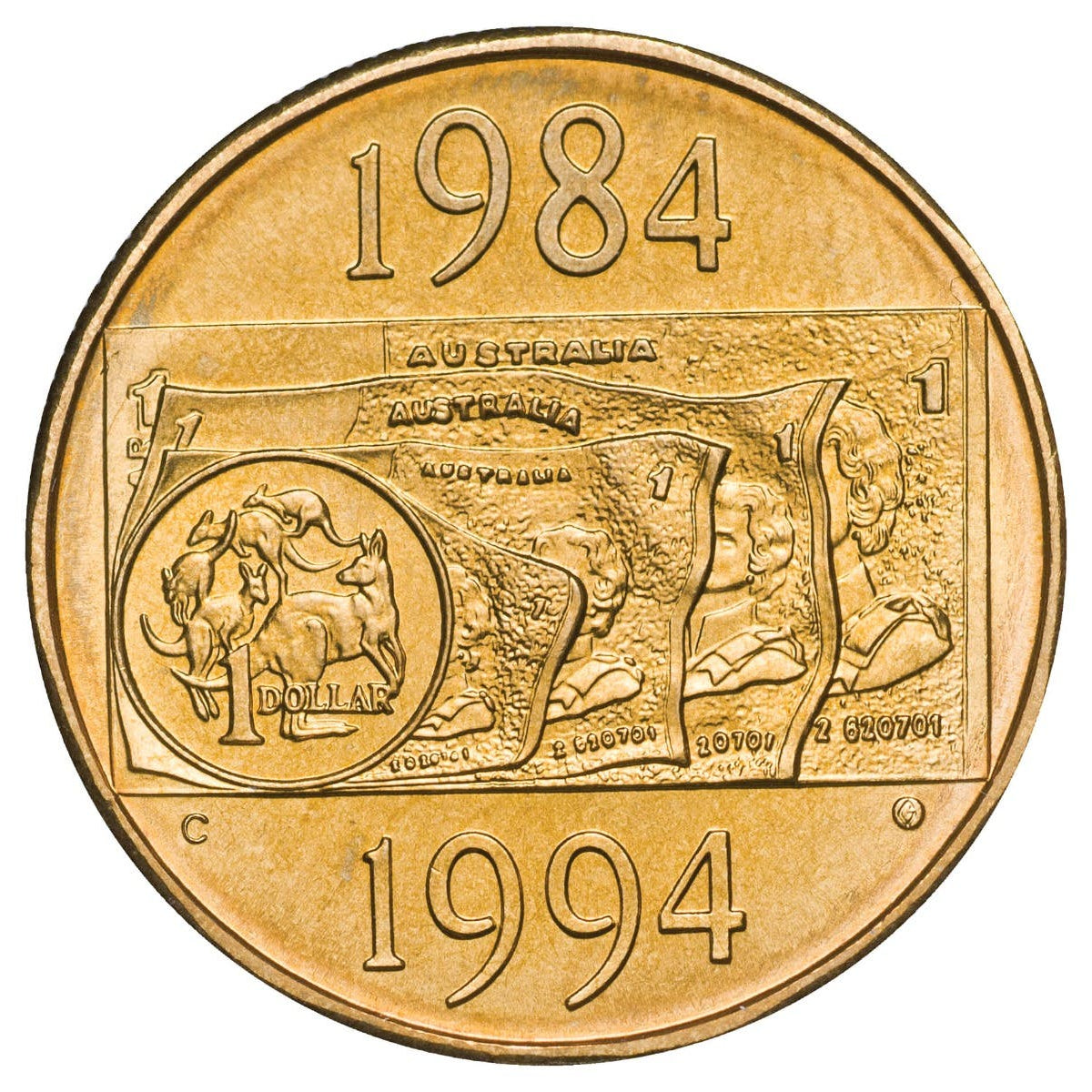 Decade Dollar 1994 $1 Mintmark Uncirculated 3-Coin Set – Downies ...