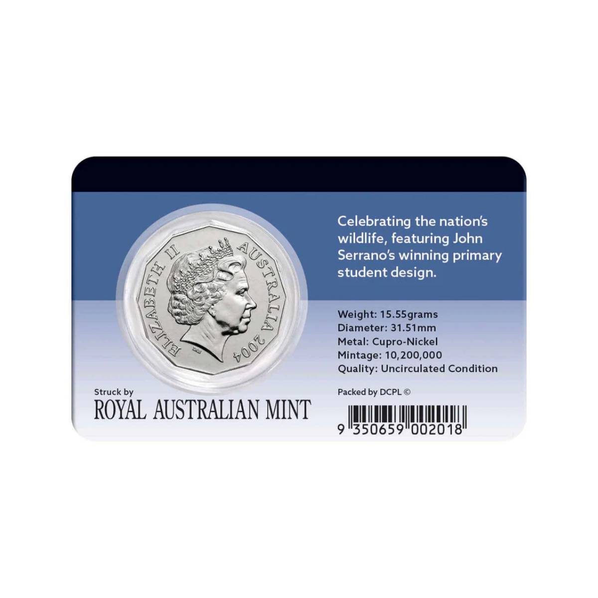 Australia Student Design 2004 50c Cupro-Nickel Uncirculated Coin Pack ...