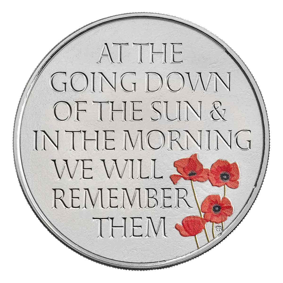 Remembrance Day 2021 £5 Coloured Cupro-Nickel Brilliant Uncirculated C ...