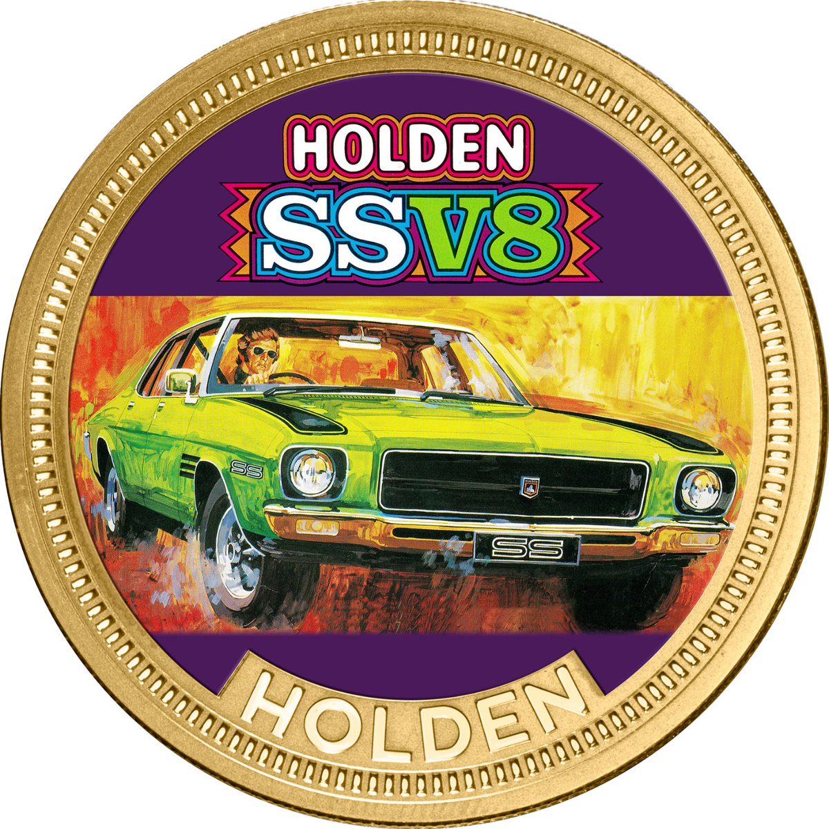Holden HQ SS Gold-plated Prooflike Medallion – Downies Collectables