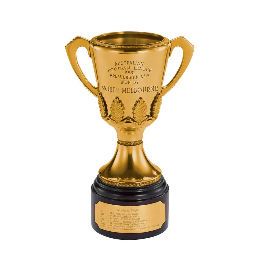 North Melbourne AFL 1996 Premiership Cup Replica Trophy Gold-Plated ...