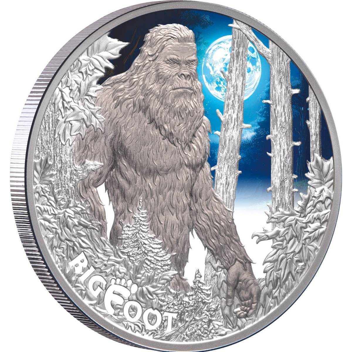 Big Foot 2024 $1 Colour 1oz Silver Proof Coin | Downies Collectables
