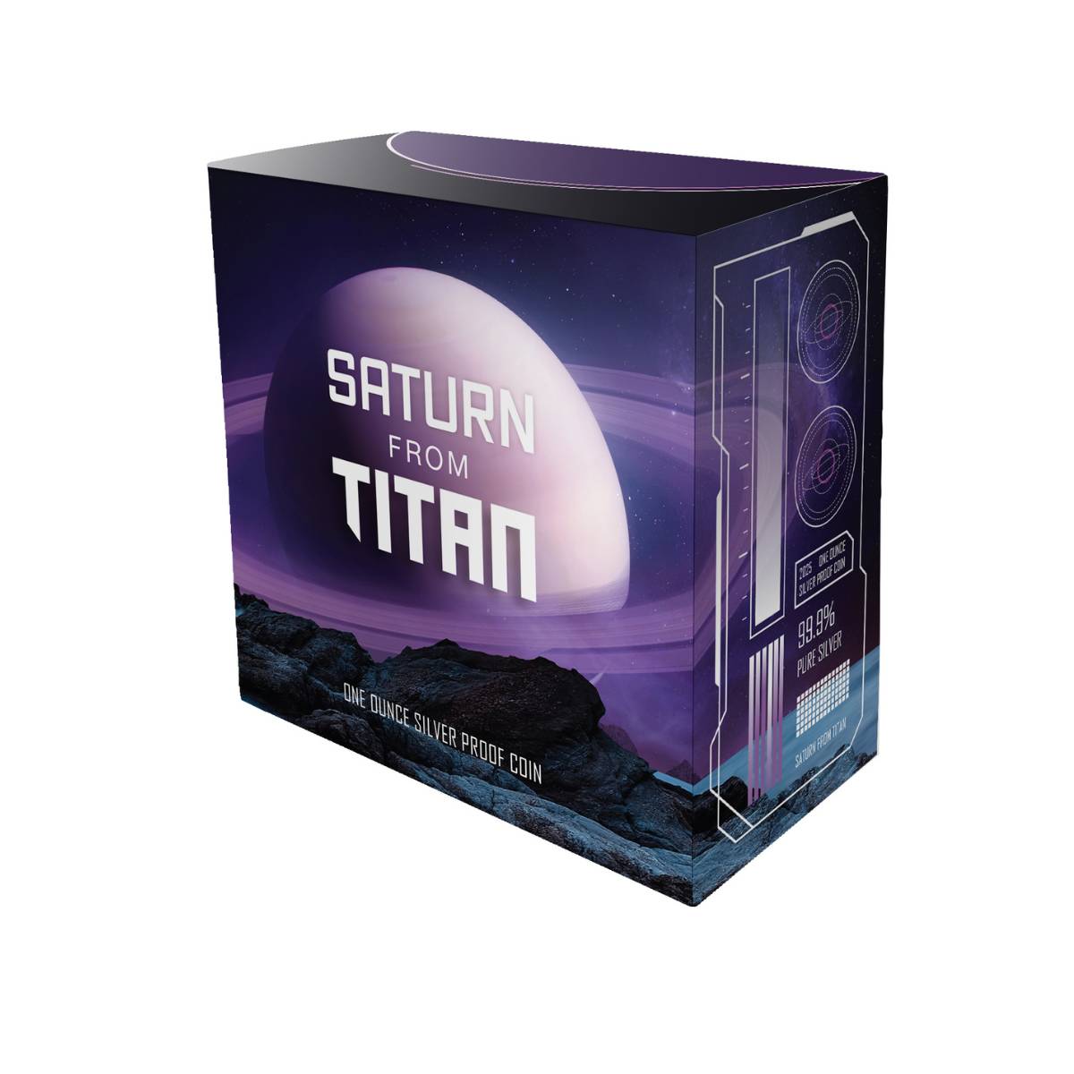 Saturn from Titan 2025 $1 1oz Silver Proof Coin – Downies Collectables