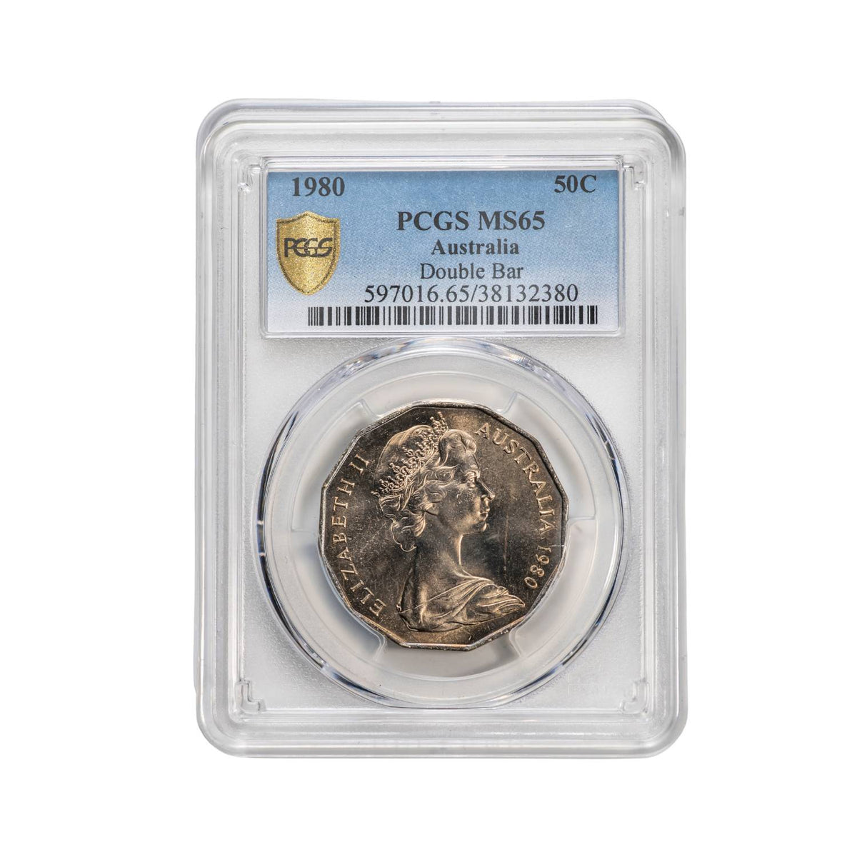 Australia 1980 50c Coin Double Bar PCGS MS65 (Gem Uncirculated ...