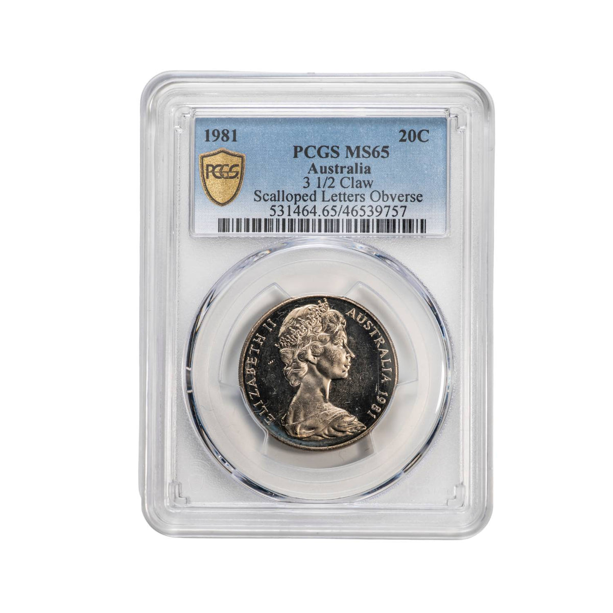 Australia Royal Canadian Mint 1981 20c Coin PCGS MS65 (Gem Uncirculate ...