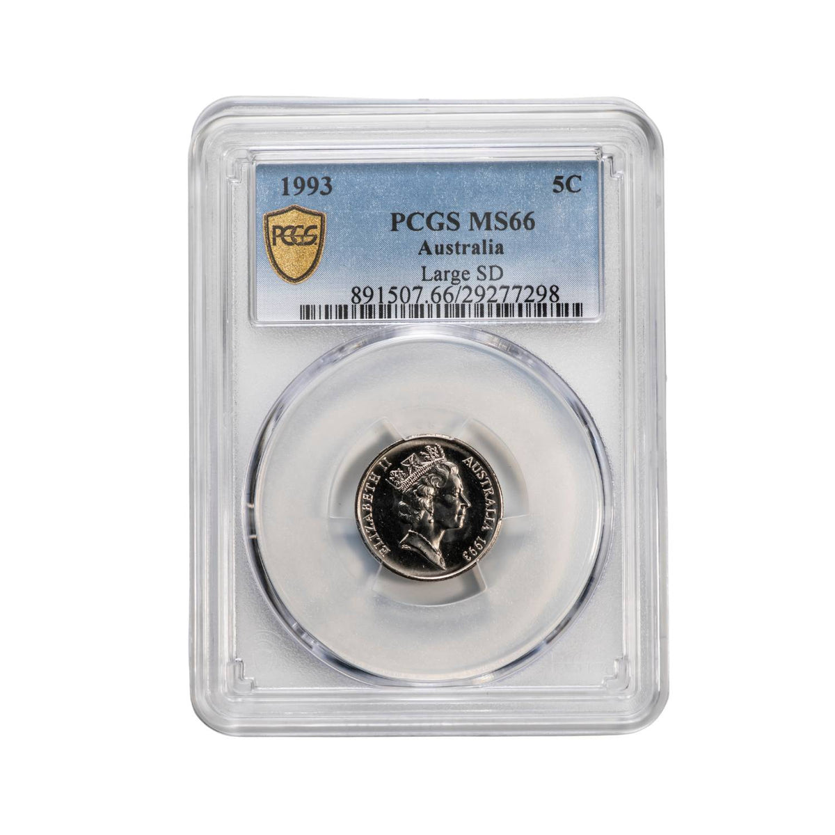 Australia 1993 5c Large SD Coin PCGS MS66 (Gem Uncirculated) – Downies ...