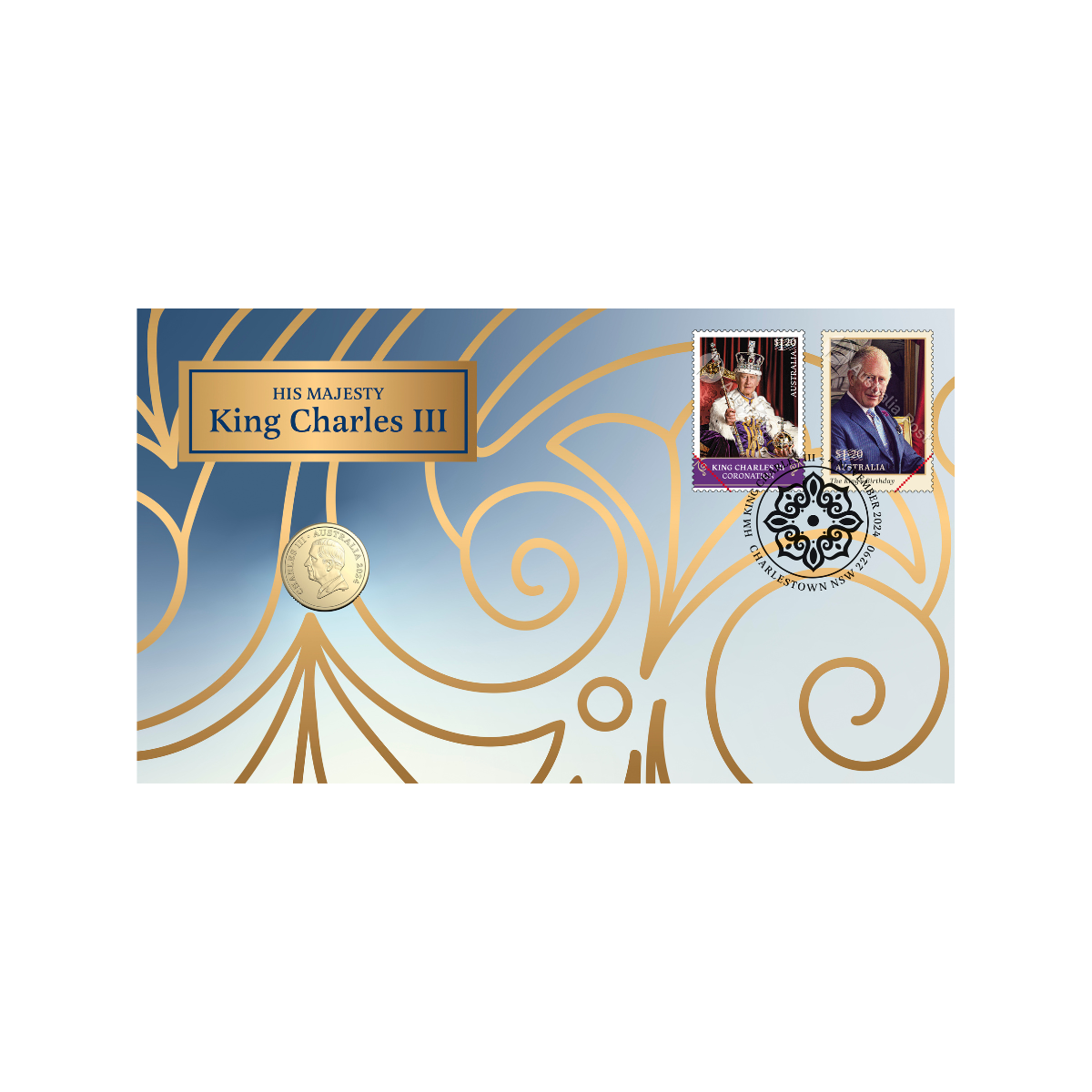 His Majesty King Charles III 2024 $2 Stamp & Coin Cover – Downies ...