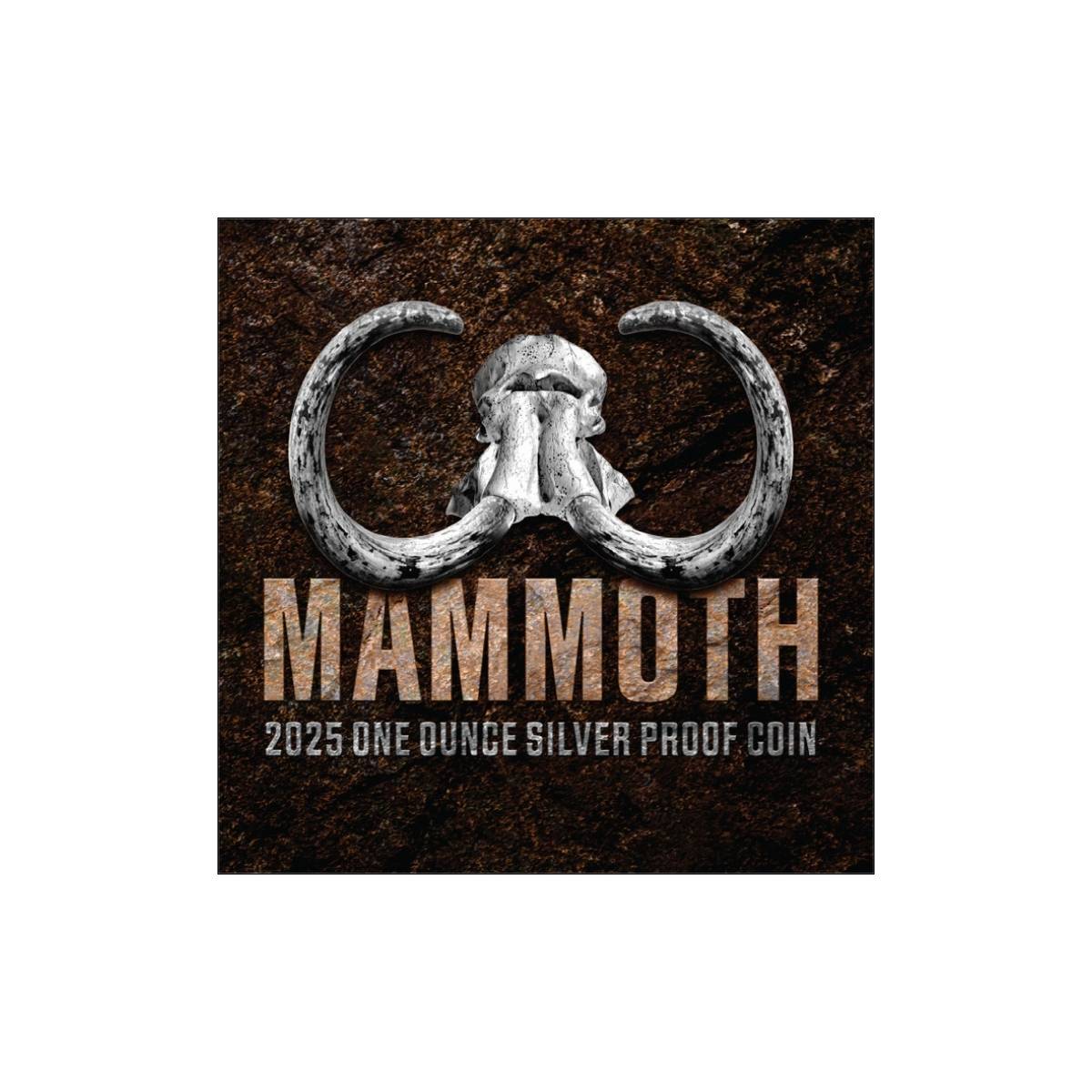 Mammoth 2025 $1 1oz Silver Proof Coin | Downies Collectables
