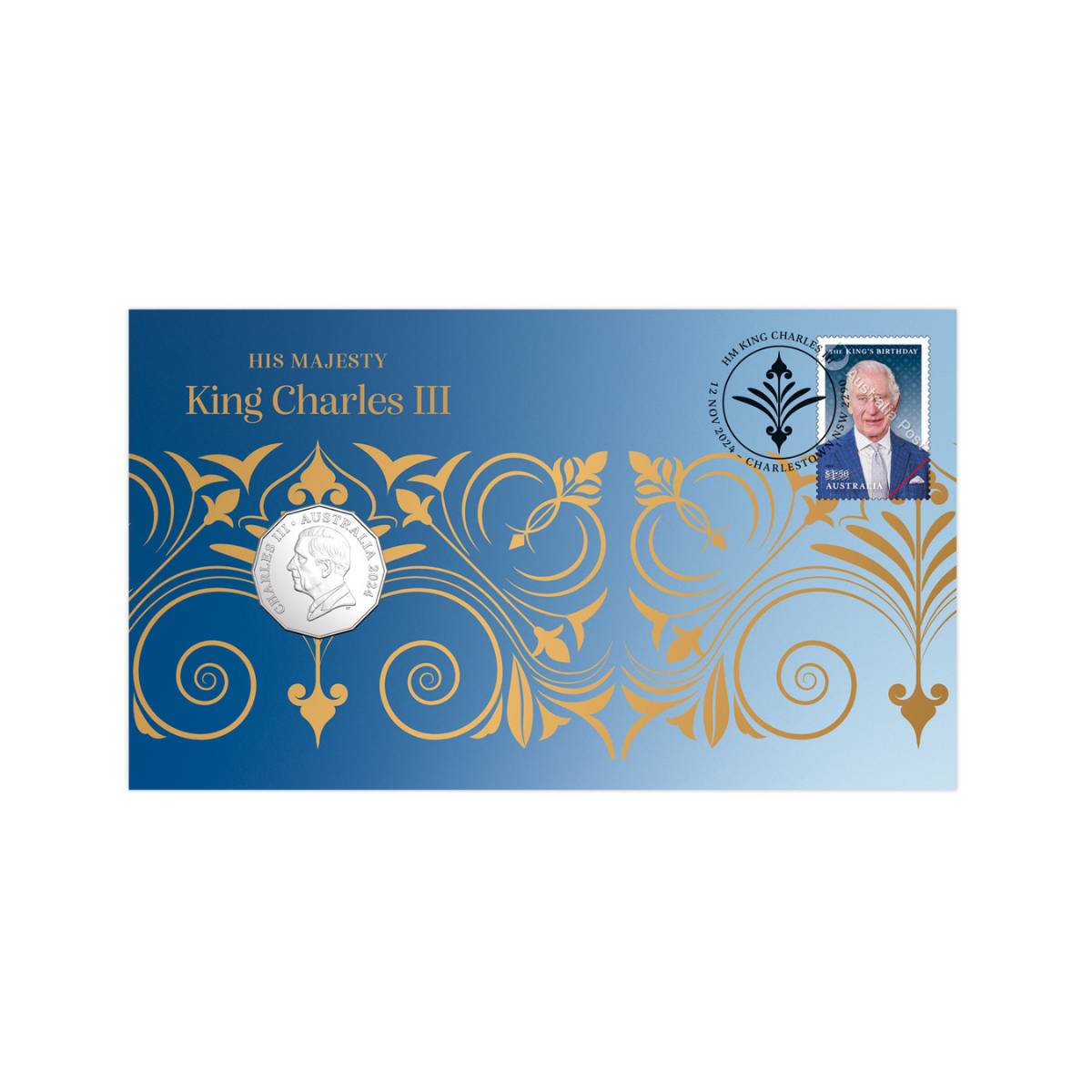 His Majesty King Charles III Birthday 2024 50c Stamp & Coin Cover ...