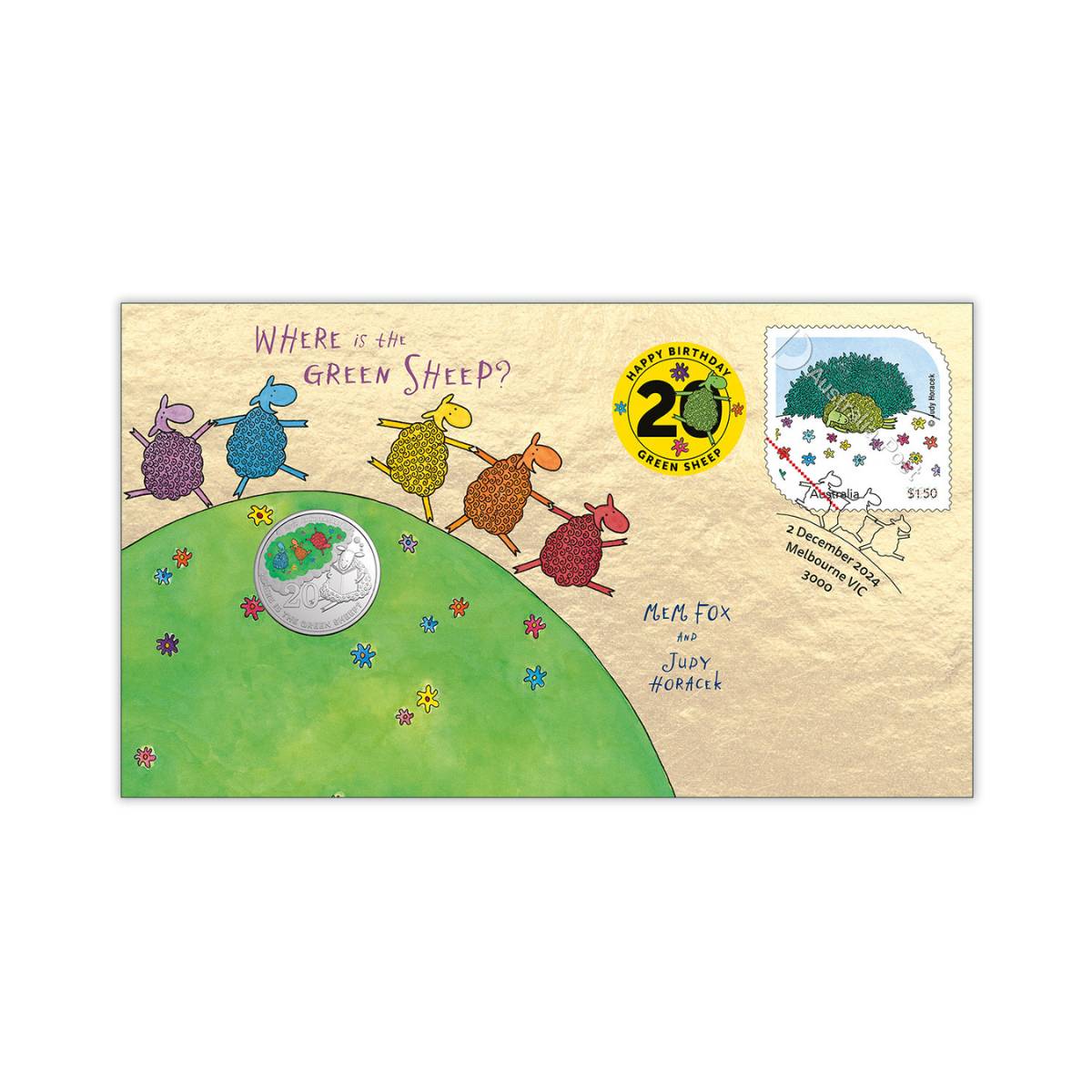 Where is the Green Sheep 20th Anniversary 2024 20c Stamp & Coin Cover ...