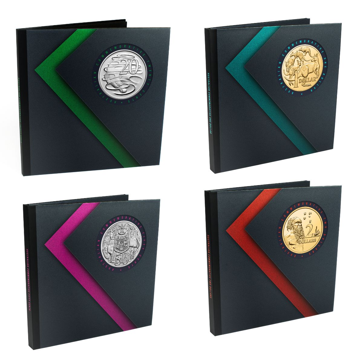 Australia 20c-$2 Circulating Commemorative Coin 4-Folder Set – Downies ...