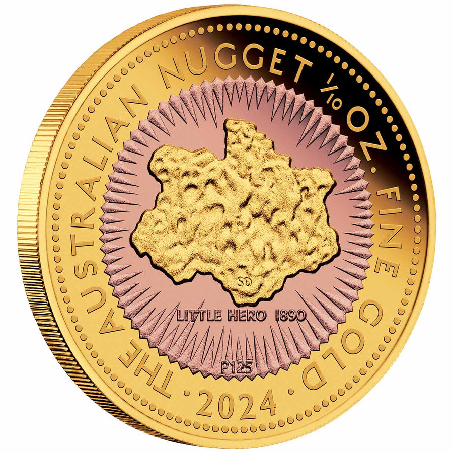 Australia First Nugget Replica Little Hero 2024 $15 Gilded 1/10oz Gold ...