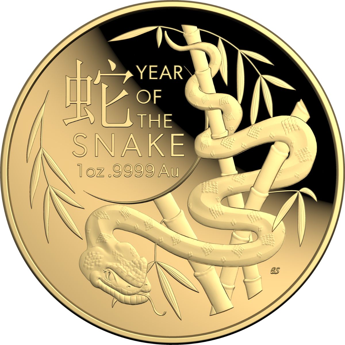 Australia Lunar Year of the Snake 2025 $100 Domed 1oz Gold Proof Coin ...