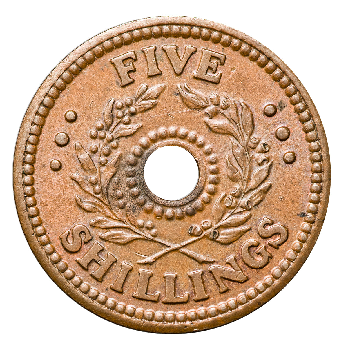 Australia WWII Internment Camp Five Shillings Token Extremely Fine ...