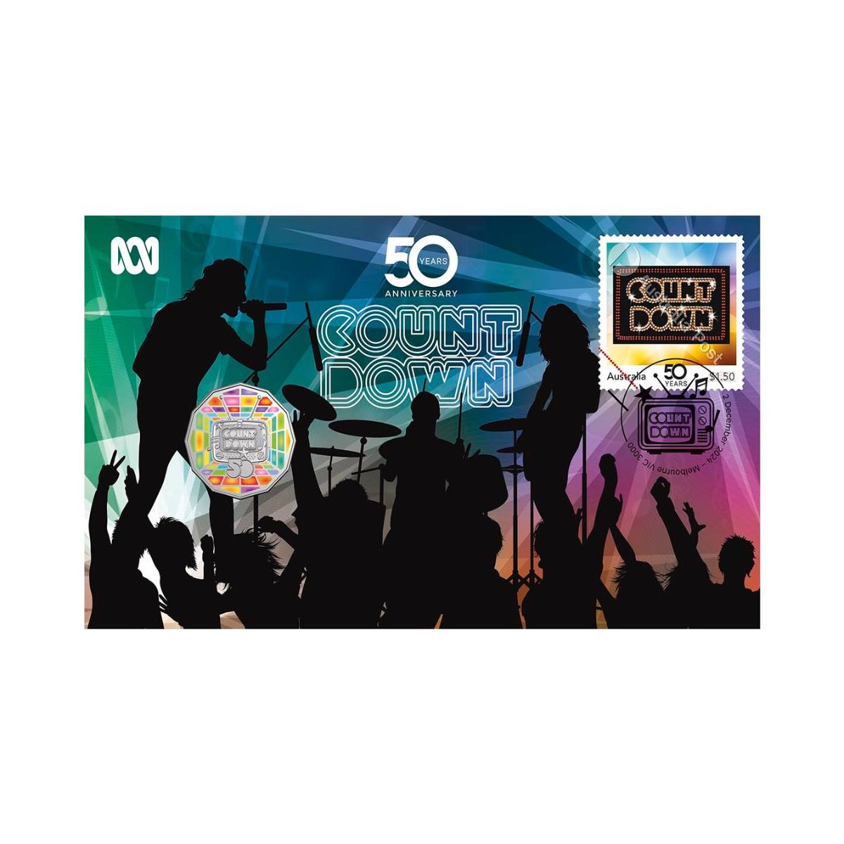 Australia Countdown 50th Anniversary 2024 50c Colour Uncirculated Stam ...