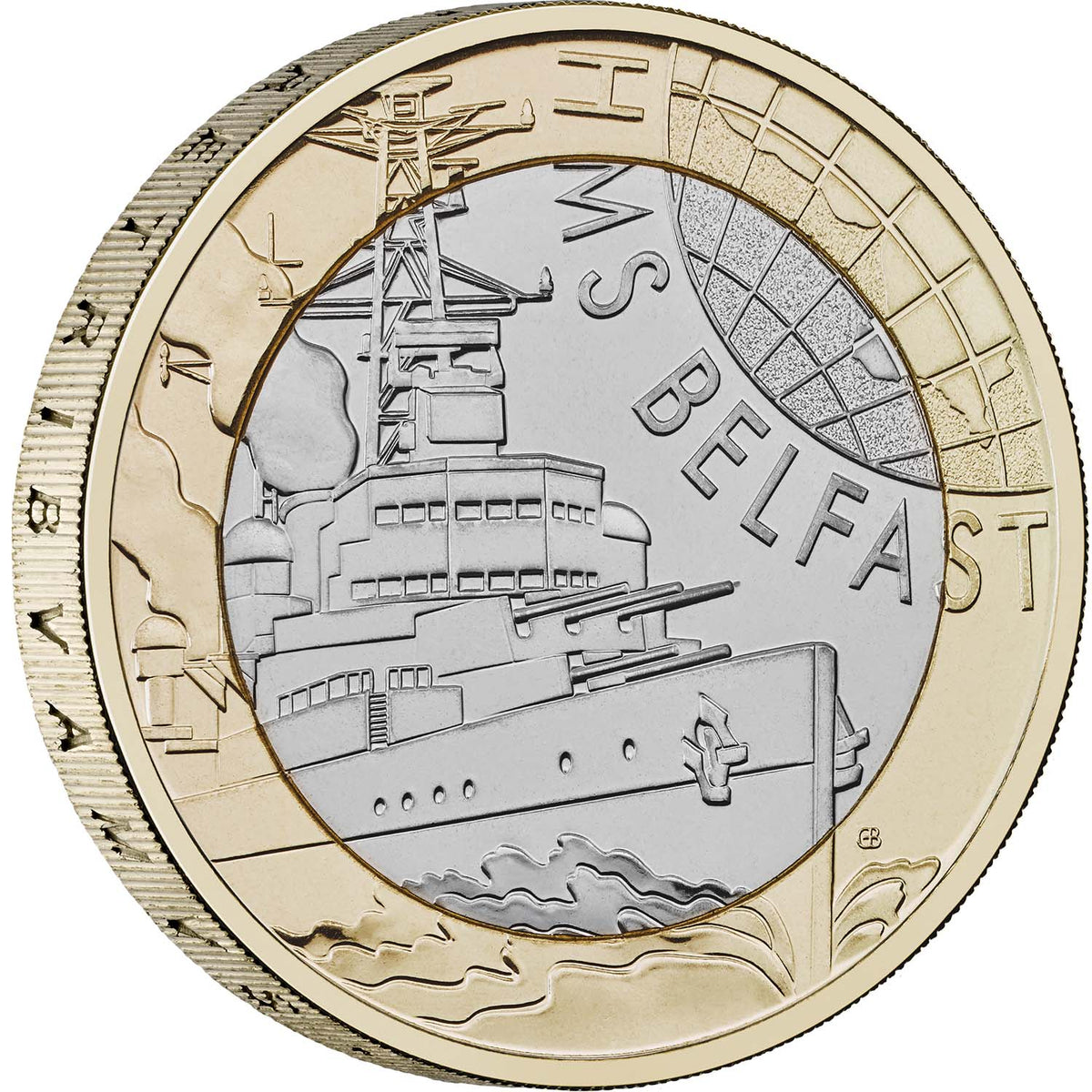 Great Britain HMS Belfast 2025 £2 Bimetal Brilliant Uncirculated Coin ...