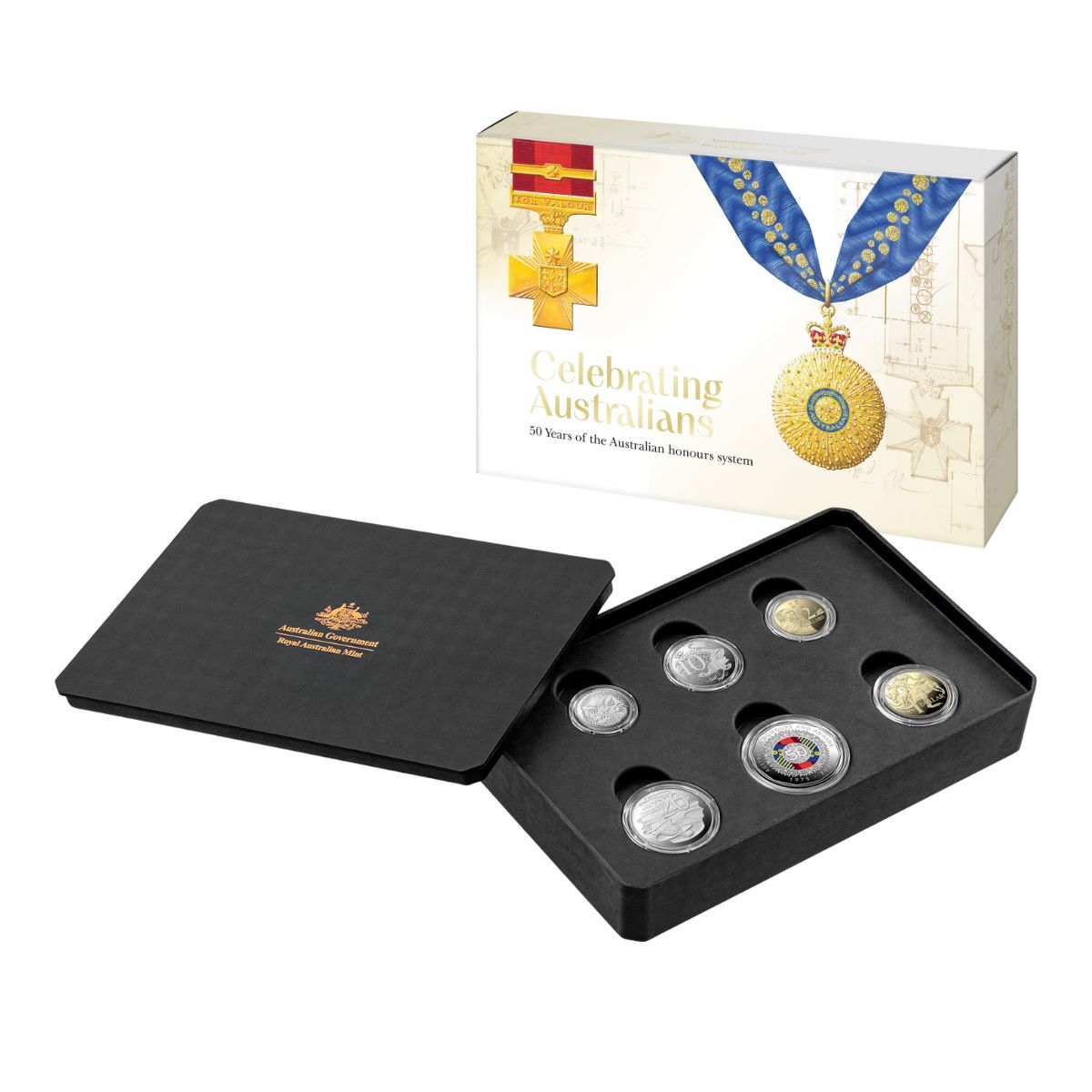 Australian Honours System 50th Anniversary 2025 6-Coin Proof Set ...