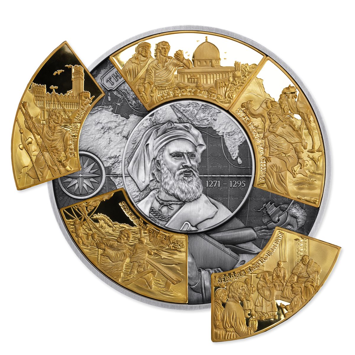 Marco Polo 2025 250Fr Silver Antique Coin – Downies Collectables