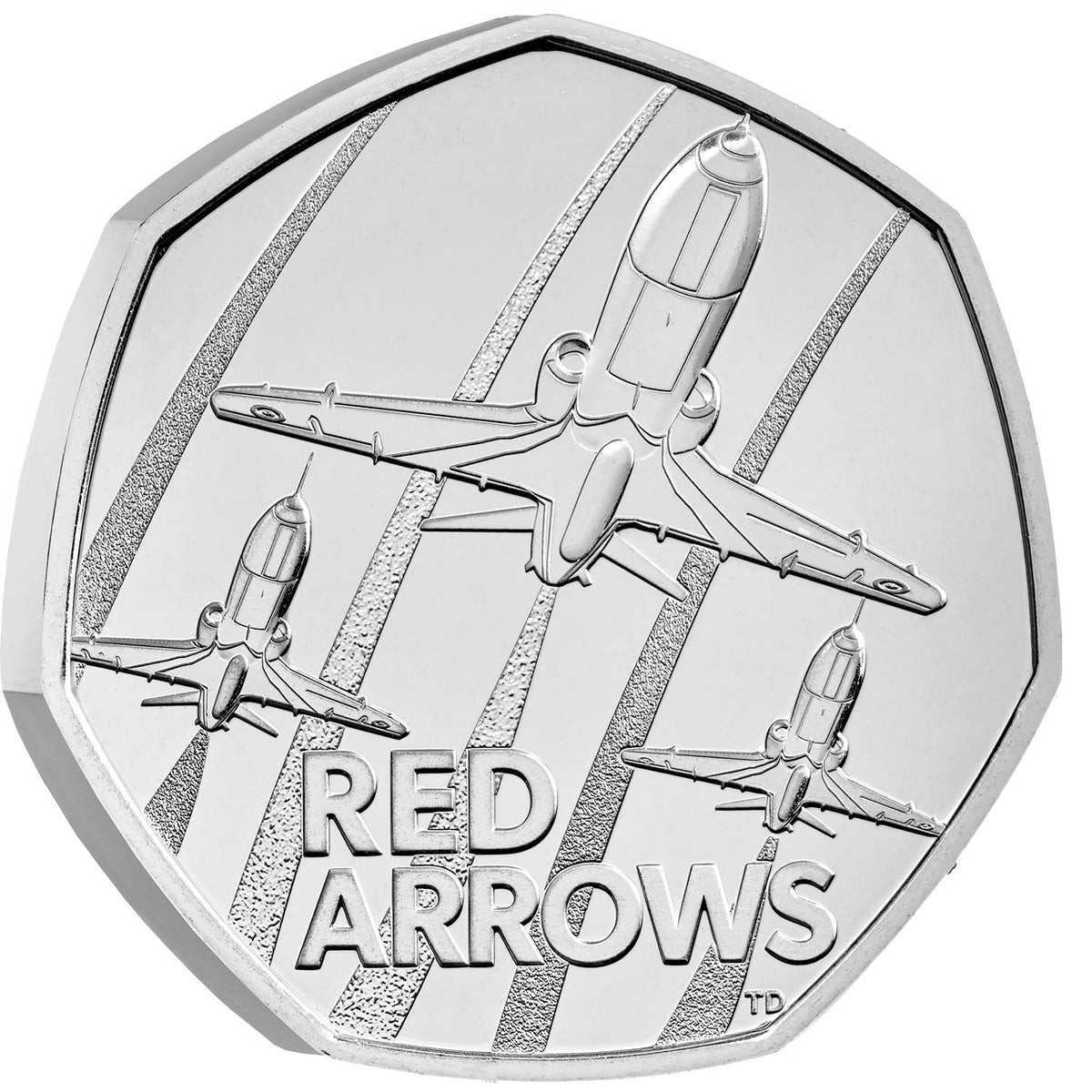 Great Britain Red Arrows 2024 50p Cupro-Nickel Brilliant Uncirculated ...