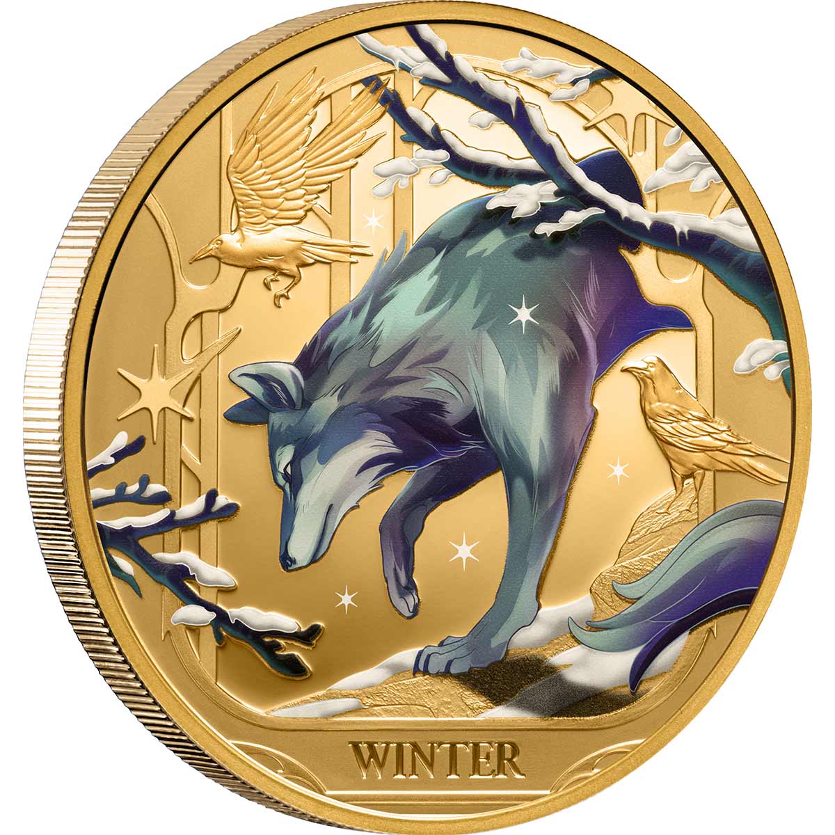 Seasons 2025 Winter $100 1oz Gold Proof Coin – Downies Collectables