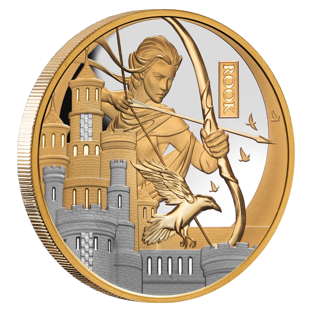 Chess Rook 2026 $100 Platinum-plated 1oz Gold Proof Coin – Downies ...