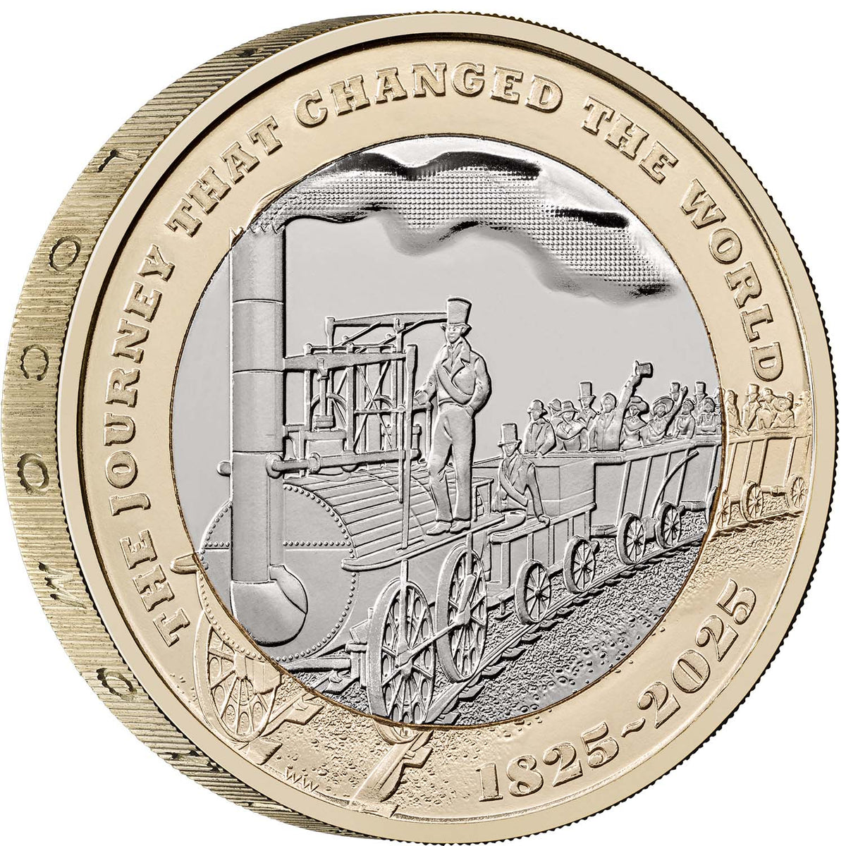 Great Britain 200 Years of the Modern Railway 2025 Bimetal £2 Brillian ...