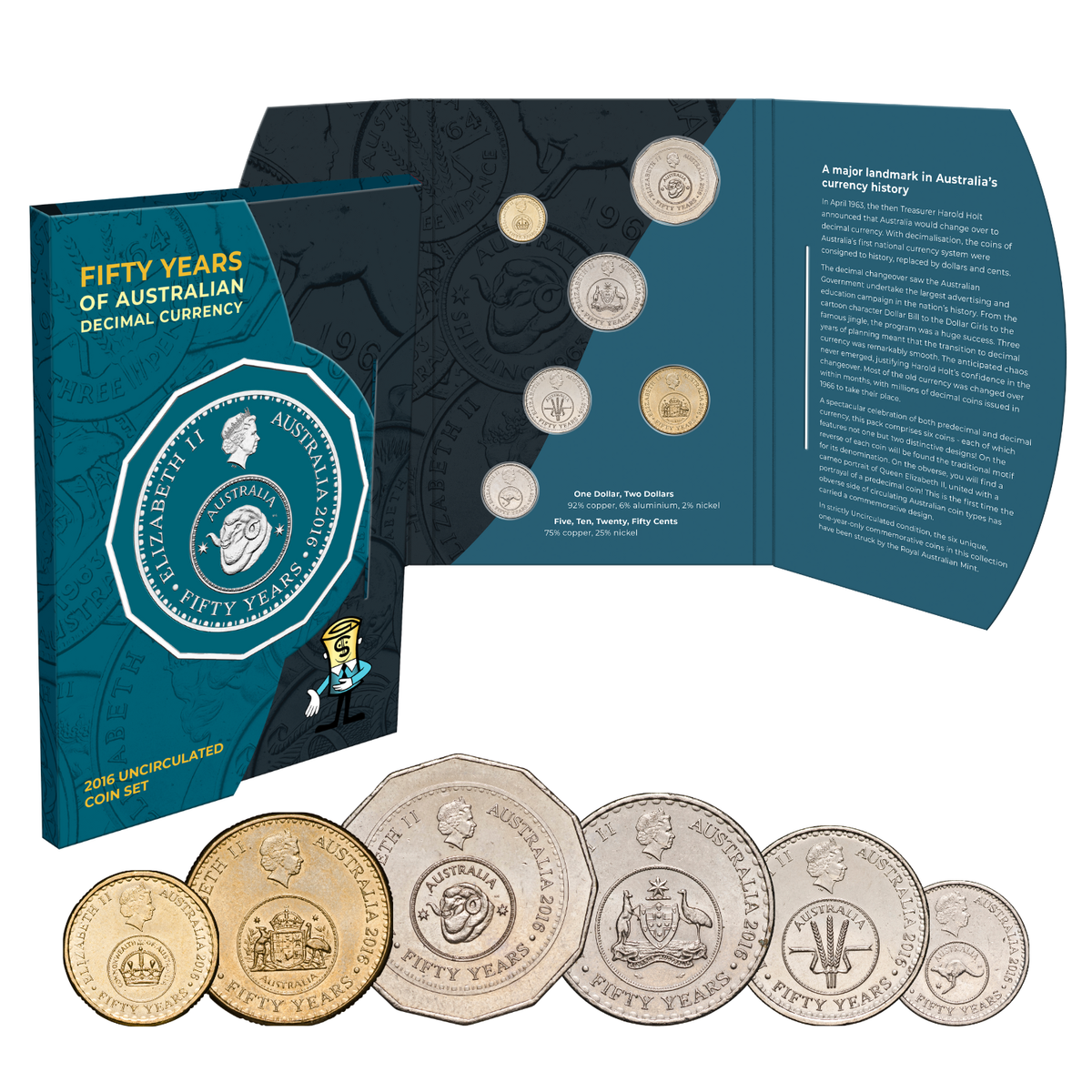 Australia 2016 Uncirculated 6-Coin Year Set – Downies Collectables
