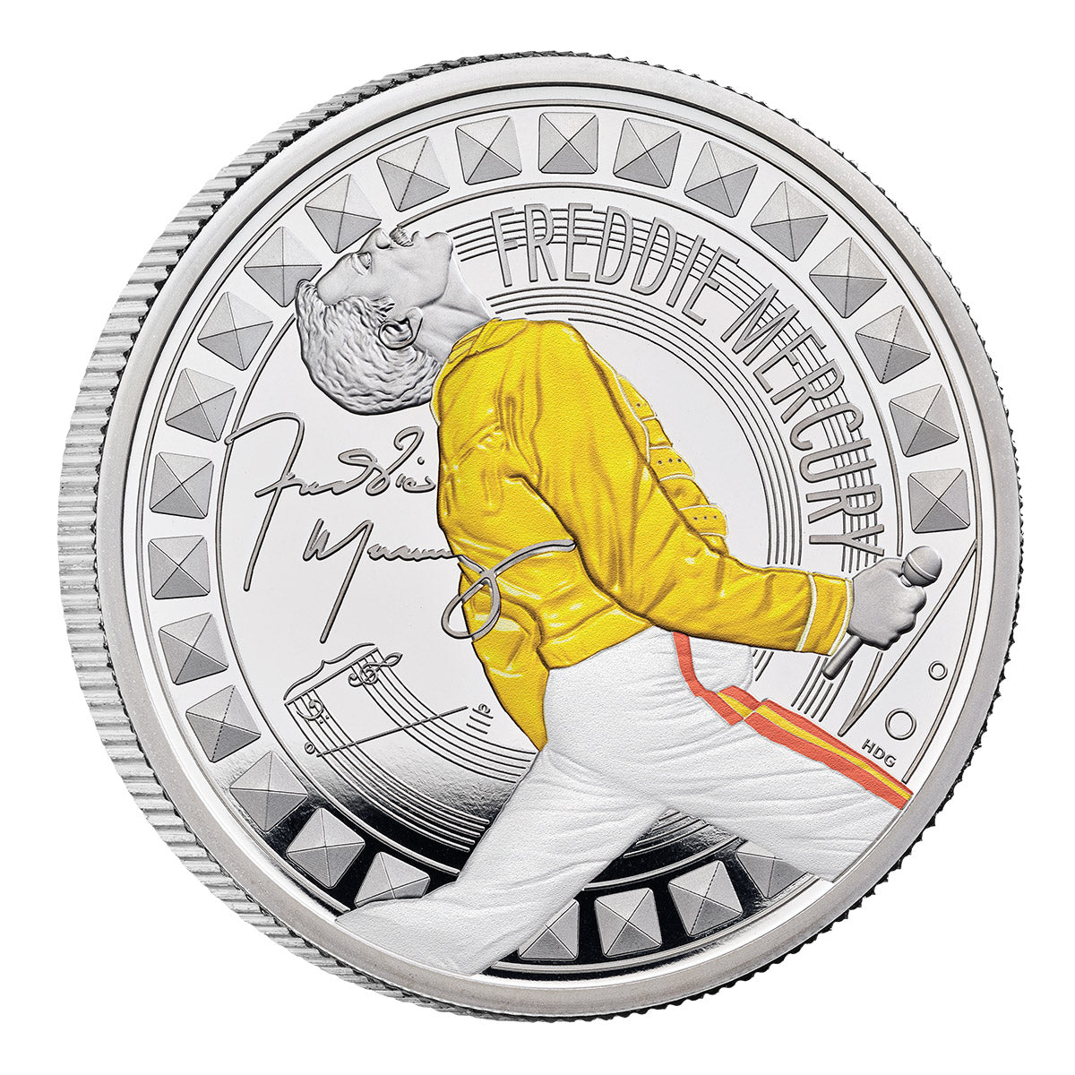 Great Britain Freddie Mercury 2025 £2 Colour 1oz Silver Proof Coin ...