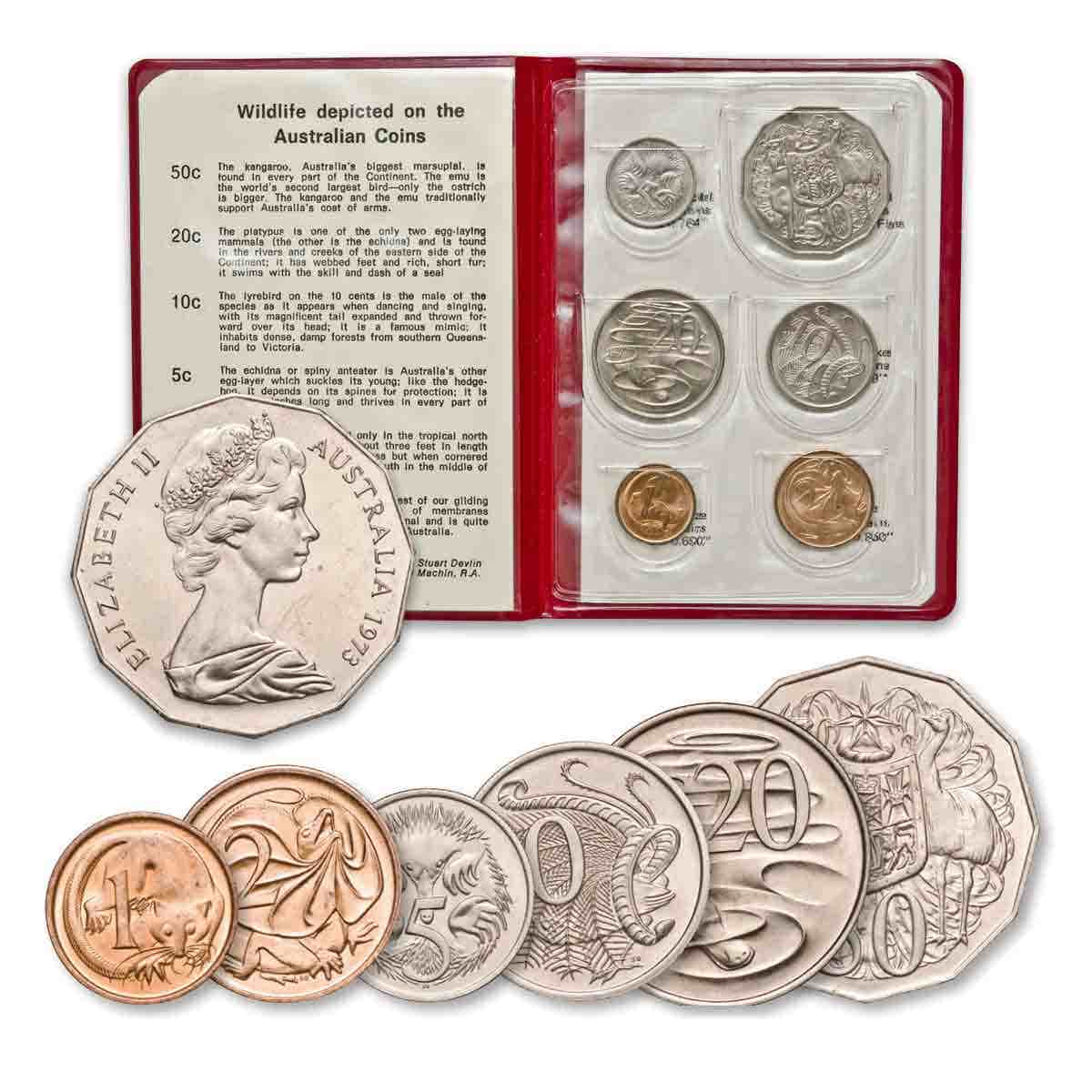 Australia 1973 6-Coin Mint Set – Downies Collectables