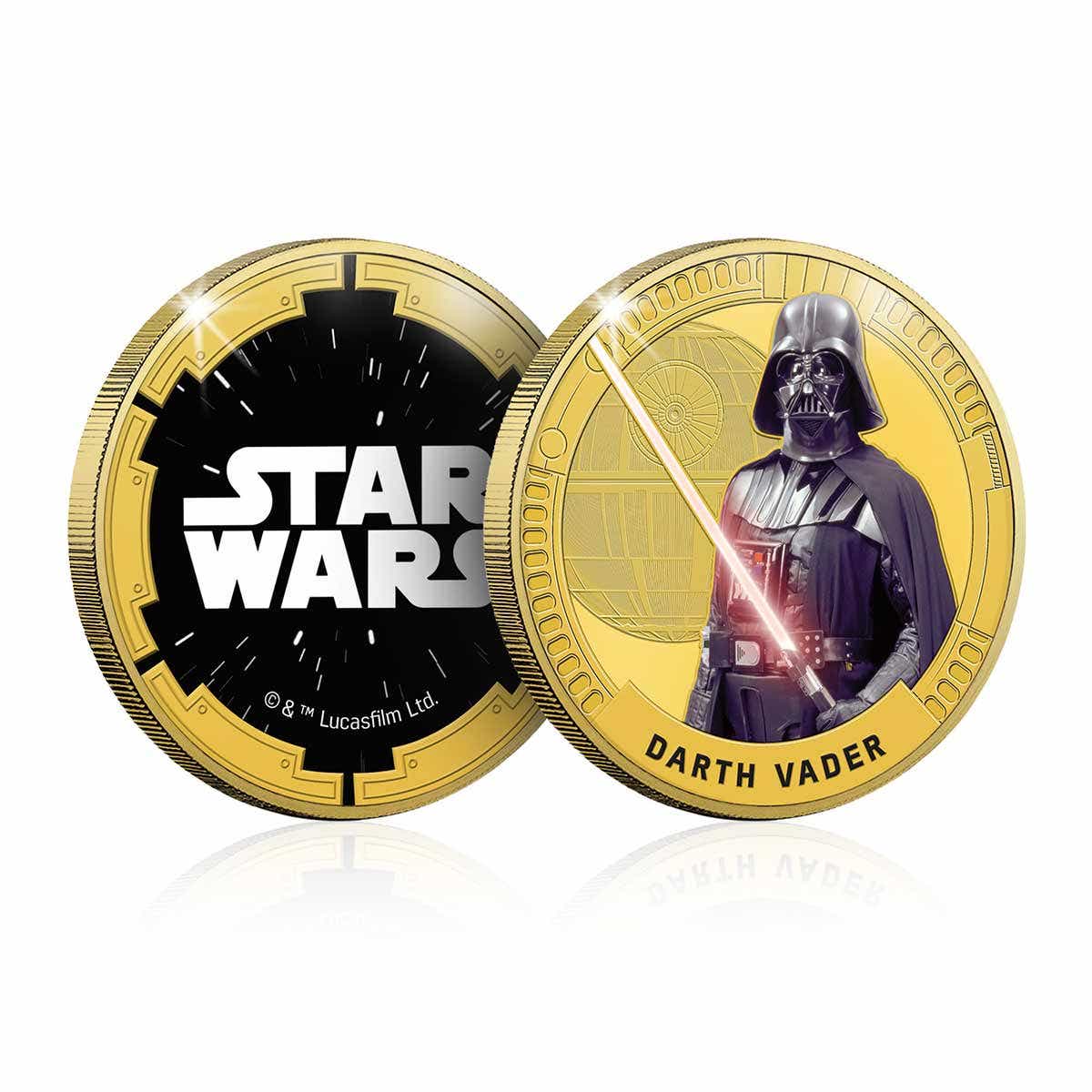 Star Wars Original Trilogy Darth Vader Gold-plated Prooflike Commemora ...