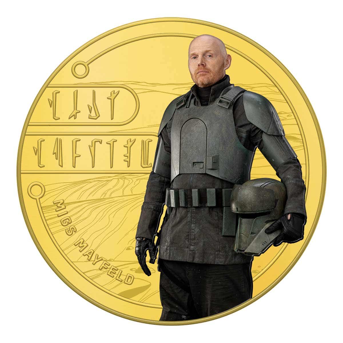 Star Wars The Mandalorian Migs Mayfeld Gold-plated Prooflike Commemora ...