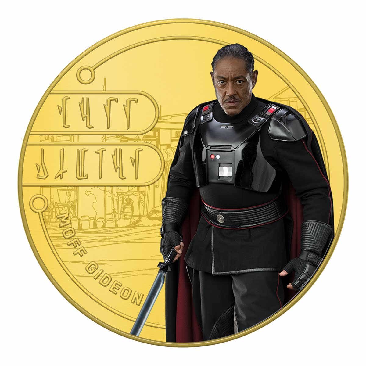 Star Wars The Mandalorian Moff Gideon Gold-plated Prooflike Commemorat ...