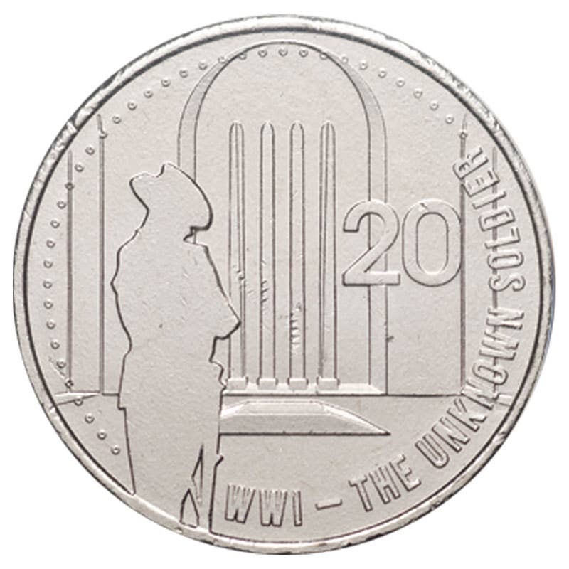 Australia 2015 20c The Unknown Soldier Cupro-Nickel Uncirculated Coin ...