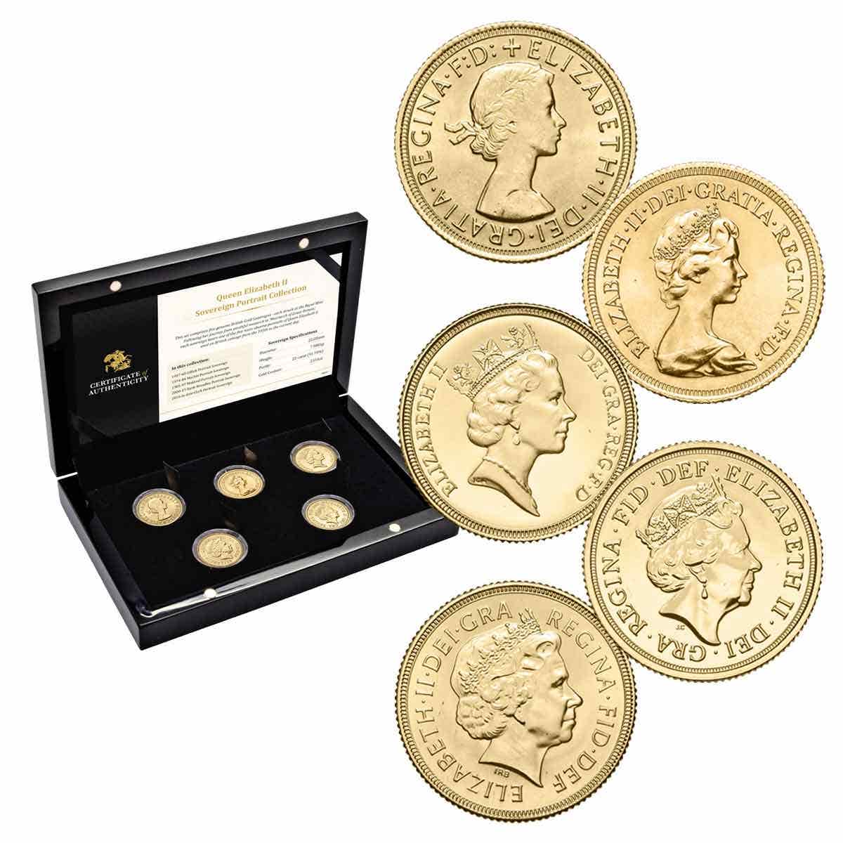 Complete Queen Elizabeth II Sovereign Portrait Collection – Downies ...