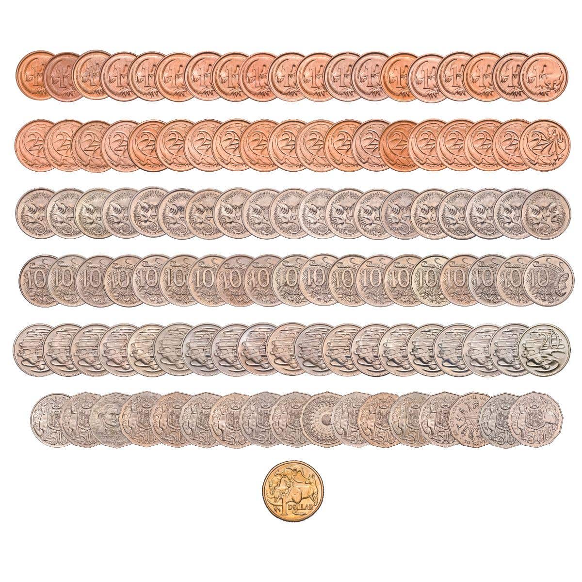 Australia 1966-84 Machin Portrait Uncirculated 123-Coin Collection ...