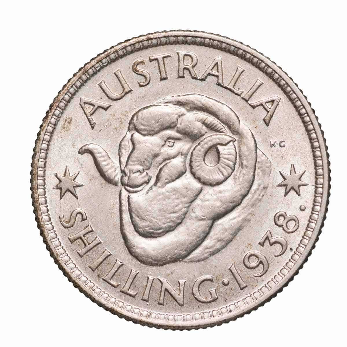 1938 Shilling about Uncirculated – Downies Collectables
