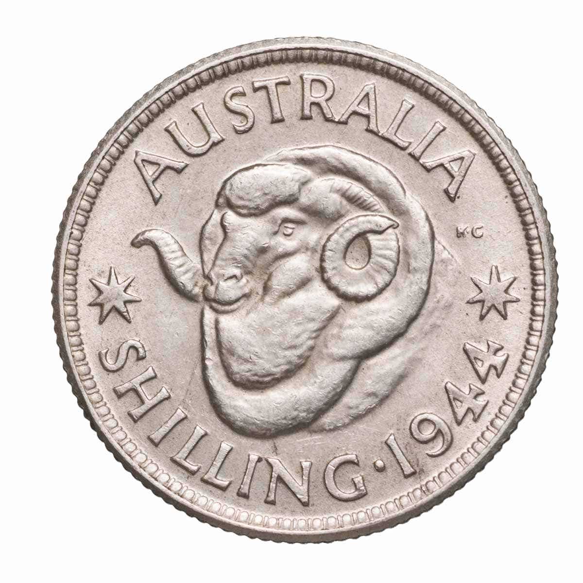 1944 Shilling Uncirculated – Downies Collectables