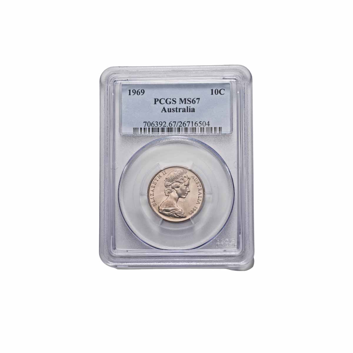 1969 10c PCGS MS67 (Gem Uncirculated) – Downies Collectables