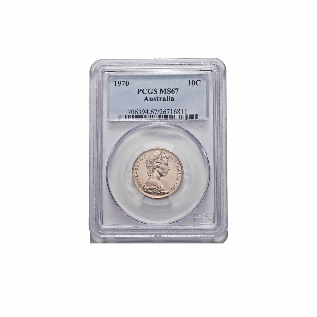 1970 10c PCGS MS67 (Gem Uncirculated) – Downies Collectables