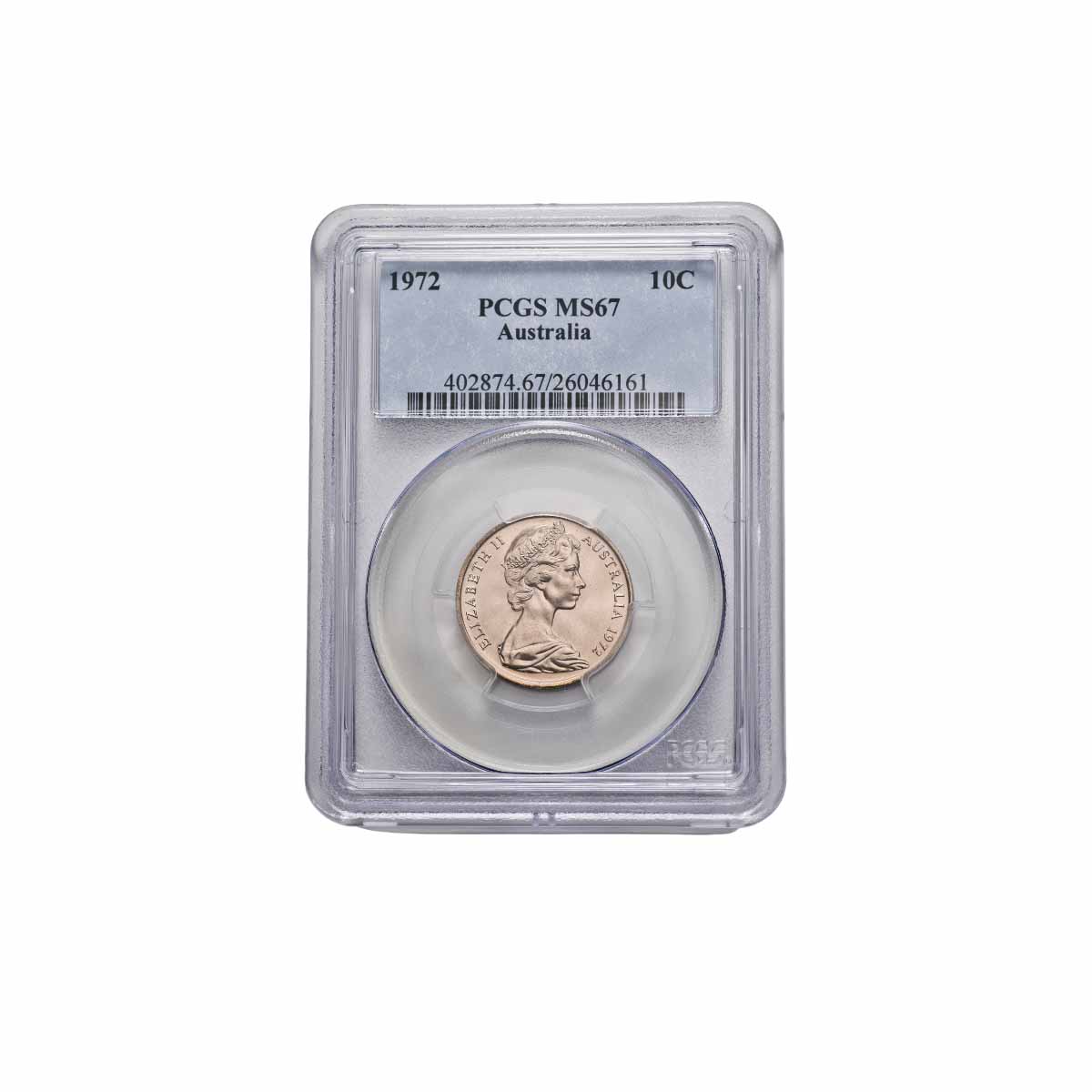 Australia 1972 10c PCGS MS67 (Gem Uncirculated) – Downies Collectables